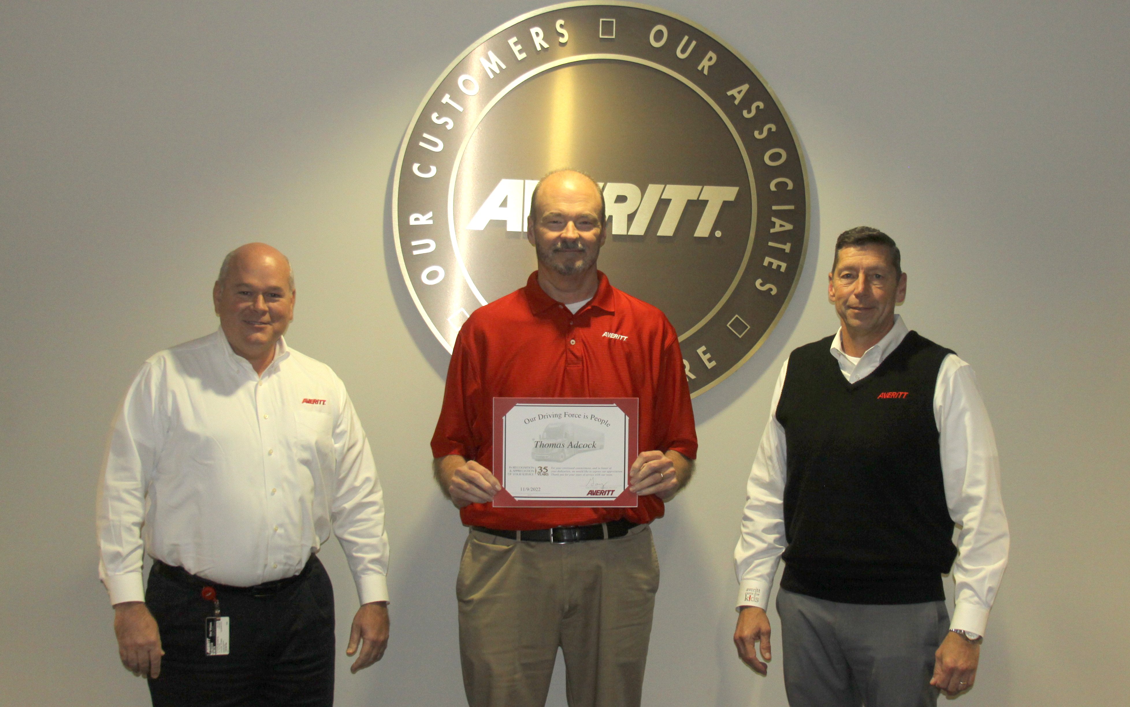 Averitt Marks October 2022 Associate Service & Safety Milestones
